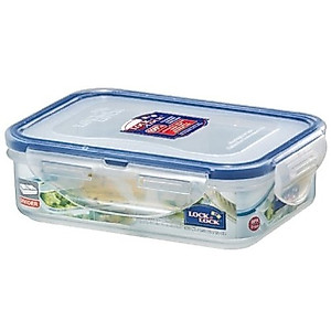 Lock & Lock, No BPA, Water Tight, Food Container, with 2 Divider Cups, 1.5-cup, 12-oz, Pack of 4, HPL810C
