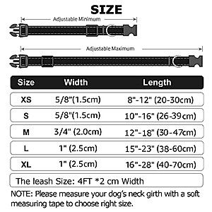 YLrank Personalized Dog Collars - Floral Custom Dog Collar with Engraved ID Name and Phone Number - Customized Dog Collars for Puppy Small Medium Large X-Large Boy Girl Dogs (Pack of 1)