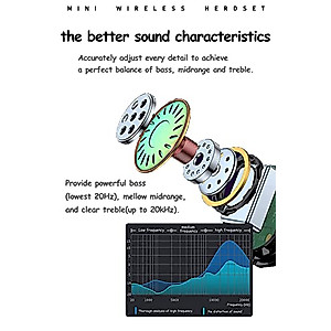 SZHTFX Invisible Earbuds Small Mini Wireless Bluetooth Earpiece Phone Discreet Earbud for Music, Home, Work (Nude)