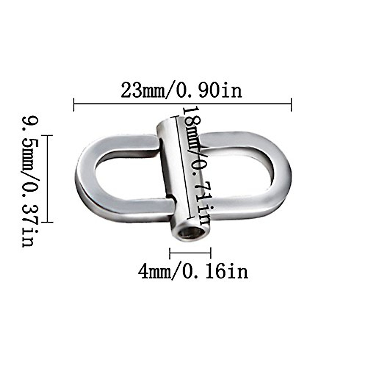 WINGOFFLY ZZ Lighting 2PCS Stainless Steel Bag Chain Adjustable Buckle Shorten Your Bag(2PCS Silver)