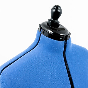 Dritz 20405 My Double Deluxe Dressform with Tri-Pod Stand Adjustable Up to 70” Shoulder Height, Small, Blue Sapphire
