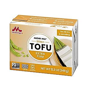 Mori-Nu Silken Tofu Extra Firm | Velvety Smooth and Creamy | Low Fat, Gluten-Free, Dairy-Free, Vegan, Made with Non-GMO soybeans, KSA Kosher Parve | Shelf-Stable | Plant protein | 12.3 oz x 12 Packs