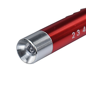 Gonwan Pen Light Led Penlight Lighting Mini Size Bright Dazzling Effect Anodized Reusable Portable Bright Clear Light Medical Pen Light for Nurses Doctors, Red, 13.5cm(L)x1.2cm(Dia)( approx)