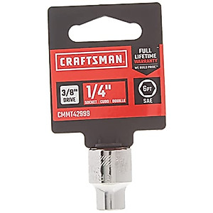 CRAFTSMAN Shallow Socket, SAE, 3/8-Inch Drive, 1/4-Inch, 6-Point (CMMT42999)