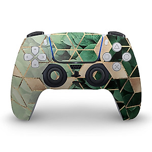 Head Case Designs Officially Licensed Elisabeth Fredriksson Leaves And Cubes Art Mix Vinyl Faceplate Gaming Skin Decal Compatible With Sony PlayStation 5 PS5 Digital Console and DualSense Controller