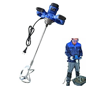 Cement Mixer, Paint Mixer, 2600W Electric Concrete Mixer, Mortar Mixer, M14 Adjustable Agitator, 6 Speed Control, Plaster Grout Drill Mixer Stirring Tool, Used for Mixing Cement Slurry, Paint Coating