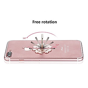 ZYluoke Cell Phone Holder,Universal Smartphone Flower Shape Ring Grip Finger Ring Kickstand Car Mounts with 360 Rotation for All The Phones, Tablet Computer (Square)