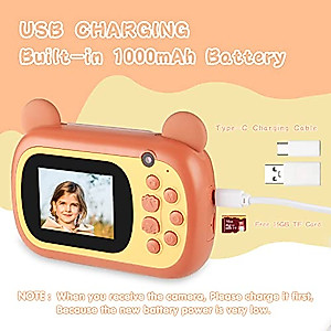 Instant Print Camera for Kids - Updgrade Selfie Kids Camera with Zero Ink | Dual Lens | 1080P HD | 2.4 Inch | 1000 mAh | 3 Rolls Print Paper Camera for Girls Boys Age 3-12 Birthday