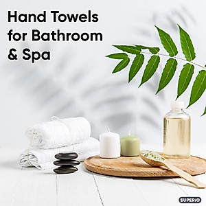 Superio Terry Cloth Rags White Washcloths 100% Cotton 12" Cleaning Cloths, Kitchen Towels, Facial Washcloth, Spa Cloths, Hand Towel, Small Lint Free Rags for Multi-Purposes (6 Pack)