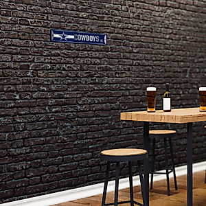 Rico Industries NFL Dallas Cowboys Home Décor Metal Street Sign (4" x 15") - Great for Home, Office, Bedroom, & Man Cave - Made, Silver