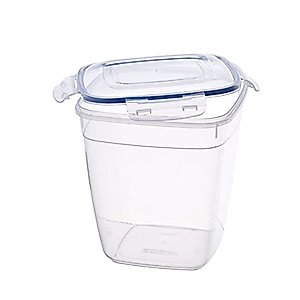 Superio Square Deep Sealed Container For Food, 3.5 Qt Plastic Container With Lid Keeps Food Fresh- For Pantry, Fridge- Microwave and Freezer Safe (1, 3.5 Quart)