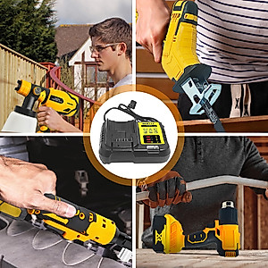 byczone Replacement Battery Charger DCB112 for Dewalt 20V Lithium-Ion Battery, Compatible with Dewalt 12V/20V Li-ion Battery DCB208 DCB206 DCB205 DCB204 DCB201 DCB200 DCB230 DCB240