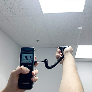 LATNEX Light Meter LM-50KL Measures Lux/Fc - LED/Fluorescent, Industrial, Household, and Photography - Calibration Certificate Included