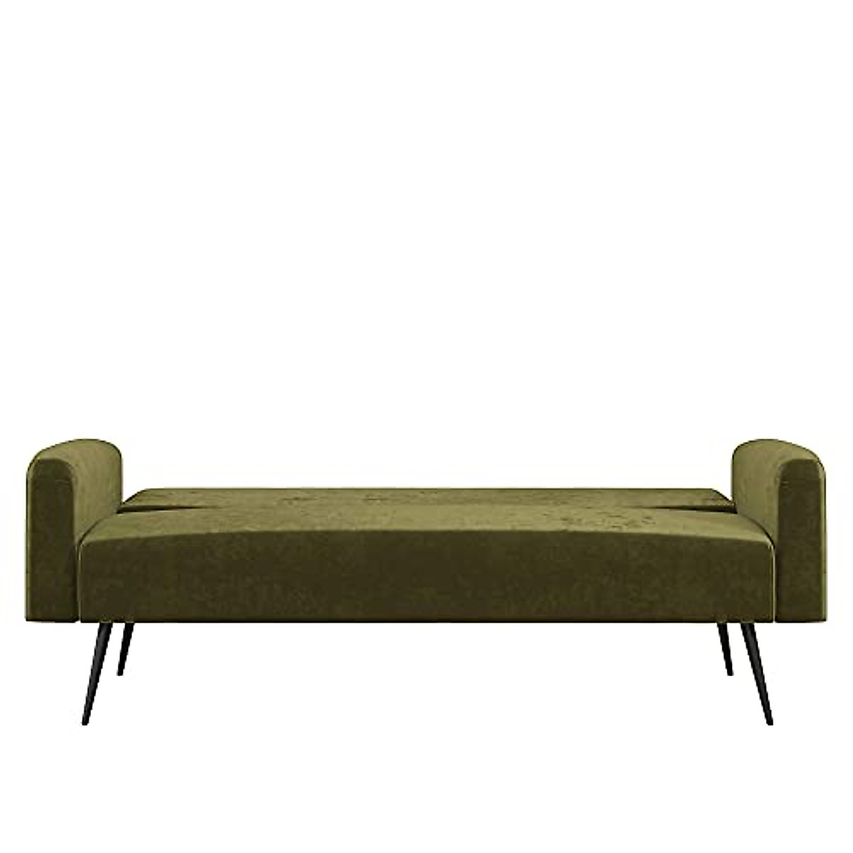 Novogratz 2360979N Z Stevie, Convertible Sofa Bed Couch, Green Velvet Futon