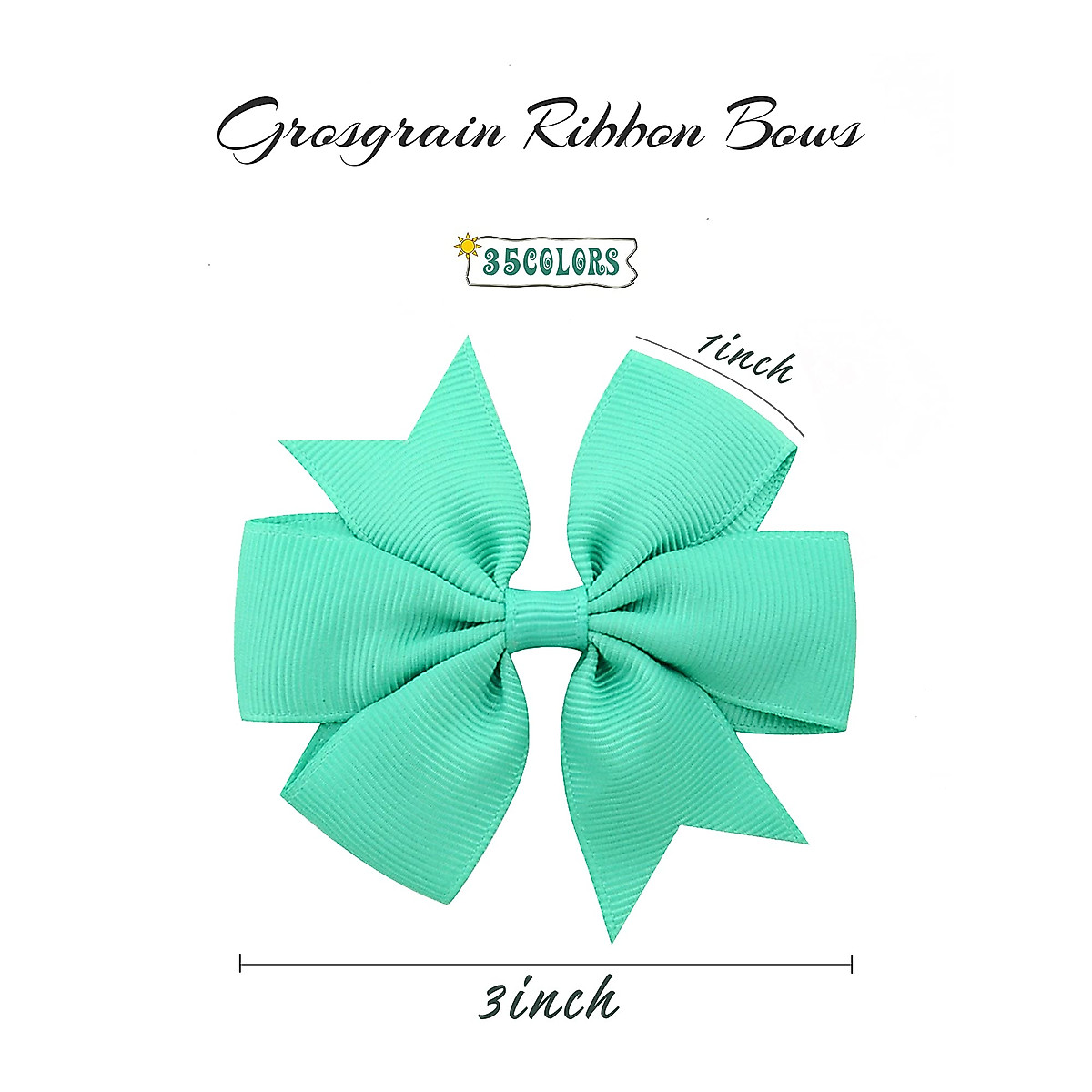 Prohouse 70 Pieces Boutique Grosgrain Ribbon Pinwheel Hair Bows Clips For Girls Babies Toddlers Teens Gifts In Pairs