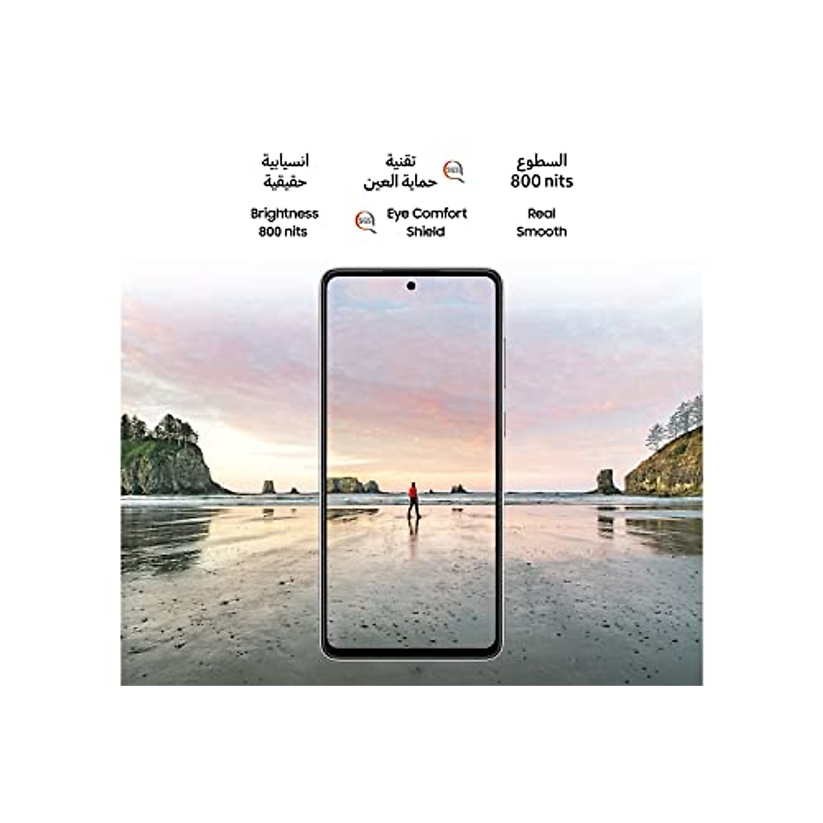 Samsung Galaxy A72 A725F-DS 4G Dual 256GB 8GB RAM Factory Unlocked (GSM Only | No CDMA - not Compatible with Verizon/Sprint) International Version - Awesome Violet