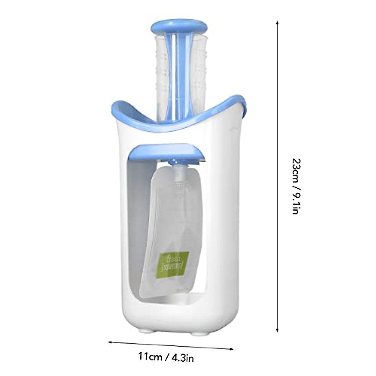 YEmirth Baby Food Maker with 10PCS Pouch, Squeezes Station Fresh Fruit Juice Puree Squeezer Reusable Storage Bags for Snacks Storage, Perfect Home Outdoor Camping Traveling(A1)