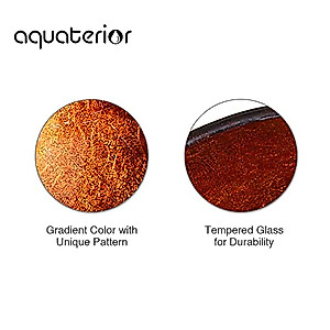 Aquaterior Modern Bathroom Round Artistic Tempered Glass Vessel Vanity Sink Bowl Basin Spa (FAUCET NOT INCLUDED)