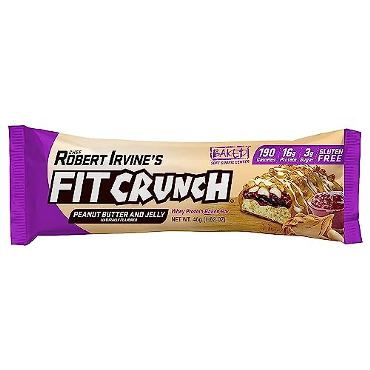 FITCRUNCH Snack Size Protein Bars, Designed by Robert Irvine, 6-Layer Baked Bar, 3g of Sugar, Gluten Free & Soft Cake Core (9 Count, Flavor Lovers)