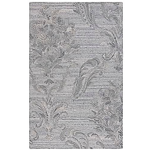 SAFAVIEH Jardin Collection Accent Rug - 3' x 5', Grey, Handmade Wool, Ideal for High Traffic Areas in Entryway, Living Room, Bedroom (JAR732G)