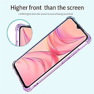 KOARWVC Case for Infinix Hot 10 Lite Case, Smart 5 X657B Case, Crystal Clear Case Gradient Slim Anti Scratch TPU Shockproof Protective Phone Cases Cover for Infinix hot 10 lite (Purple/Blue)