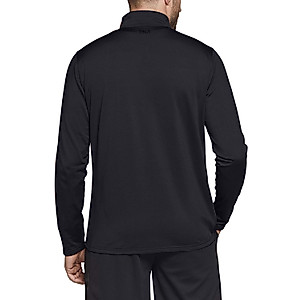 TSLA Men's Quarter Zip Thermal Pullover Shirts, Winter Fleece Lined Lightweight Running Sweatshirt, Fleece 1/4 Zip Sweatshirt Black, Medium