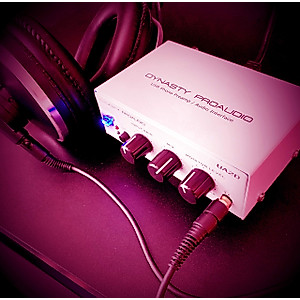 DYNASTY PROAUDIO UA2D USB Phono Preamp for Turntable, Preamp with RIAA Equalized Low Noise Moving Magnet A/D Converter (Power Adaptor & USB Cable Included)