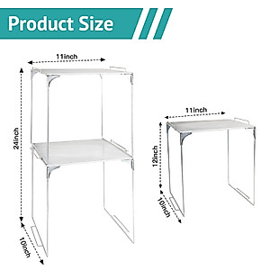 AUECOOME Locker shelfs Tall Shelf Metal Locker Shelves Organizer Locker Shelf for School Locker Accessories Suitable for School, Office, and Home use (1, Grey)