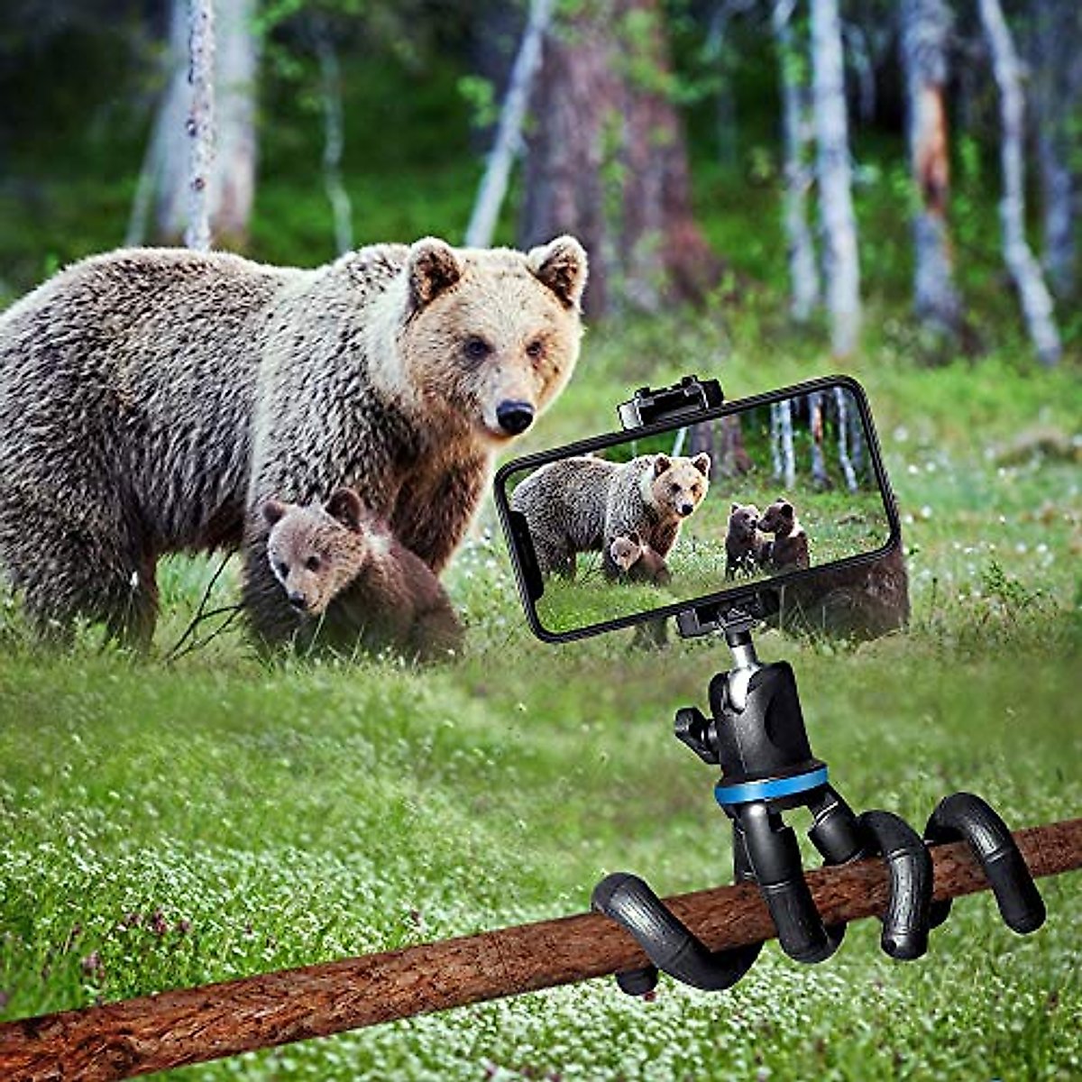 Phone Tripod, UBeesize 12 Inch Flexible Cell Phone Tripod Stand Holder with Wireless Remote Shutter & Universal Phone Mount, Compatible with Smartphone/DSLR/GoPro Camera