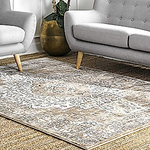 nuLOOM Thea Medallion Area Rug, 5' x 8', Beige