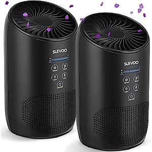 Slevoo Air Purifiers for Bedroom Pets in Home, 2024 New Upgrade H13 True HEPA Air Purifier with Fragrance Sponge, Effectively Clean of Dust, Smoke, Pets Dander, Pollen, Odors, Black