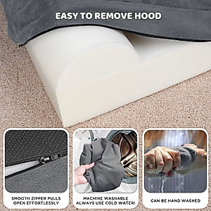 DREAMANIA Orthopedic Dog Bed for Medium, Large and Extra Large Dogs, Luxury Foam Pet Bed Mat with Durable Removable Cover, Non-Slip Bottom, Machine Washable (XXL(50.2"x36.6"x3.7"))