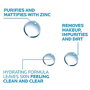 La Roche-Posay Effaclar Micellar Cleansing Water Toner for Oily Skin, Oil Free Makeup Remover, Safe for Sensitive Skin with Thermal Spring Water, 13.52 Fl Oz (Pack of 1)