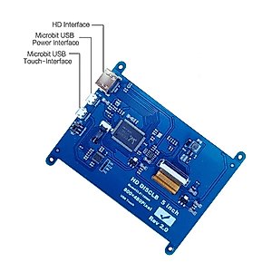Aibesy 5 Inch HD Capacitive Touchscreen Display 800480 Resolution Small Portable Monitor with USB HD Interface Compatible with Raspberry Pi Educational Tool