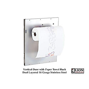 Lion 32-Inch Natural Gas Grill L75000 with Refrigerator and Vertical Door with Towel Rack and Drop-In Sink and 5 in 1 BBQ Tool Set Best of Backyard Package Deal