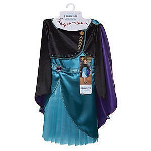 Frozen Disney 2 Queen Anna Dress - Outfit Fits Sizes 4-6X - Costume for Girls Ages 3+