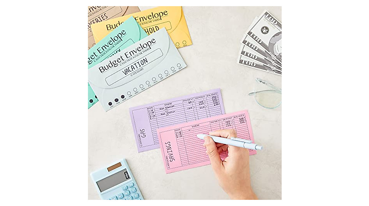 96 Budget Envelopes Pack for Cash & Expense Tracking | Juvale