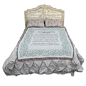 Pure Country Weavers Hopelessly Devoted Blanket - Wedding Gift Tapestry Throw Woven from Cotton - Made in The USA (72x54)