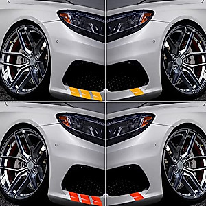 Kelenate® (Yellow) 6pcs Wheel Rim Stripe Reflective Stickers for Car Vinyl Reflective Safety Decoration Stripe Universal Rim Decals for Bumper Fender Accessories Compatible with GLE Class