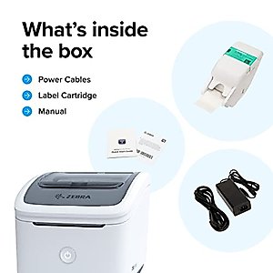 ZEBRA ZSB Series Thermal Label Printer - Small Home Office Wireless Labeling for Address, Folders, Shipping, Barcodes. Compatible w/UPS, USPS, Shopify, Ebay, FedEx, Amazon, Etsy - ZSB-DP12-2-in Width