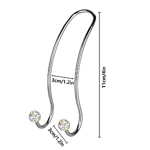 SAVORI Auto Hooks Bling Car Hangers Organizer Seat Headrest Hooks Strong and Durable Backseat Hanger Storage Universal for SUV Truck Vehicle 2 Pack (White)