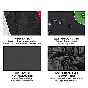 HEROBIKER Motorcycle Jacket Motocross Riding Jackets Motorbike CE Armor Windproof Riding Clothing Protective Gear Waterproof Black X-Large