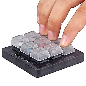 AKWOX 9-Key Cherry MX Switch Tester, Keycap Puller, Keyboard Keycap, O-Ring Sampler Tester Kit