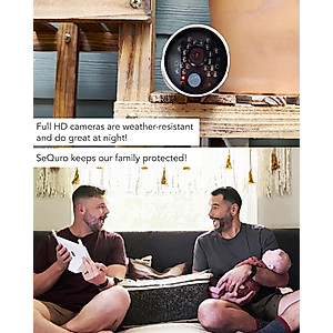 seQuro GuardPro2 DIY Surveillance-DVR-Kit with 2 Bullet Cameras 1080P Night Vision, Motion Detection, IP66 Waterproof for Front Door, Back and Side Doors, Garage and Driveway, Yard Monitoring