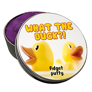 What The Duck Fidget Putty - Quirky Rubber Ducky Stress Relief Toy - Premium Silly Putty for Fun, Relaxation, and Unique Gifts - Get Yours Today!