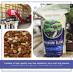 Bonsai Outlet Premium Bonsai Soil - Tinyroots 2.25 Quart Soil Blend for Finished Bonsai, Ideal for Water Retention and Root Development, Made from Genuine Akadama, Red Lava Rock and Pumice