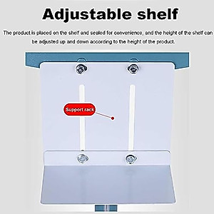 KJLYLPP Electromagnet Heavy Duty Impulse Foot Sealer,Foot Pedal Activator,Adjustable Work Table,Equipped with Large Storage Rack, 350-800mm Seal Length (Dualheating 650mm)