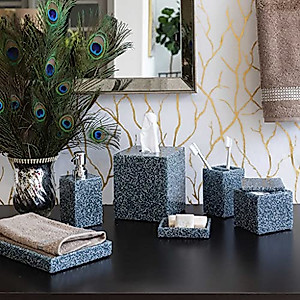 Rhinestone Cotton Ball Holder, Elegant Jar Dispenser for Cotton Ball Bathroom Storage, Powder Room Cotton Canister Storage, Sold Individually Ice