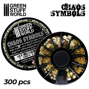 Greenstuff World Brass Chaos Rune & Symbol Set for Hobby Material GSWD-2110