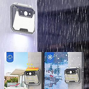 Aolyty Solar Motion Sensor Lights Outdoor, 3 Lighting Modes Solar Flood Light IP65 Waterproof Security Light 6500K Super Bright for Yard Patio Garage Garden Home 2 Pack